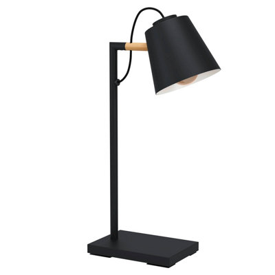 Eglo Lacey Black Metal Task Table Lamp, (D) 13.5cm | DIY at B&Q