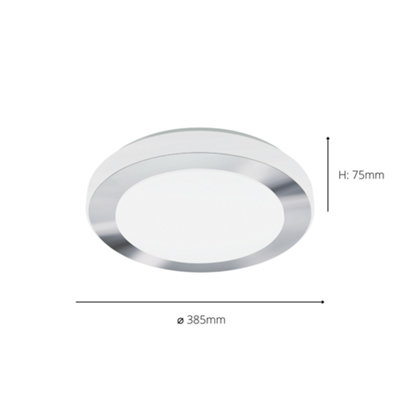EGLO LED Carpi Chrome Steel IP44 Ceiling Light