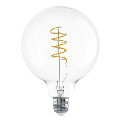 Eglo LED E27 G80 Clear Lightbulb 2700K - Pack of 4 | DIY at B&Q