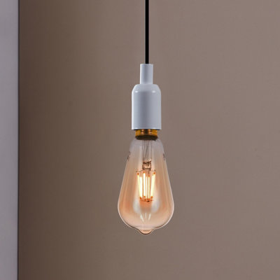 EGLO LED E27 ST64 Amber Coloured Lightbulb 2200K - Pack of 4