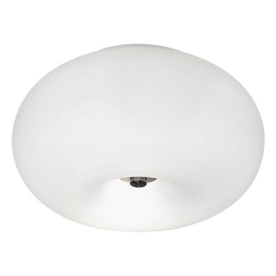 EGLO Optica Matt-Opal Glass Flush Ceiling Light