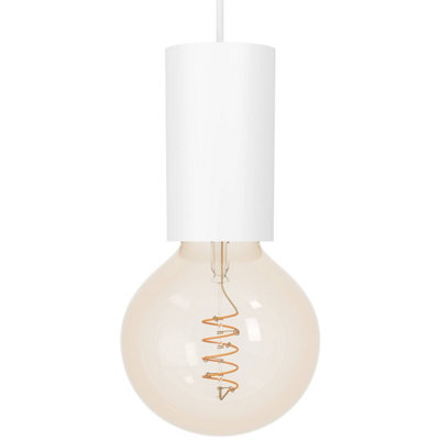 EGLO POZUETA 1 Pendant Light, White Steel Design, E27 Fitting, Slim ...