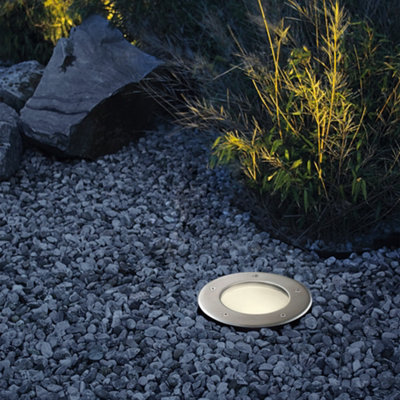 Eglo Riga 3 Stainless Steel Integrated LED Outdoor Recessed Ground ...