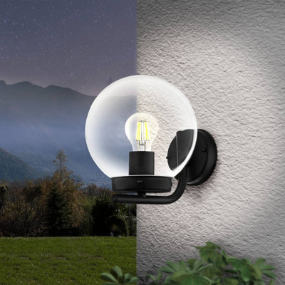 EGLO Taverna Transparent Globe Outdoor Wall Light