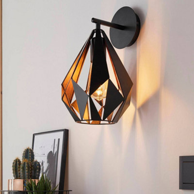 EGLO Wall Light Black/Copper CARLTON 1 (21)