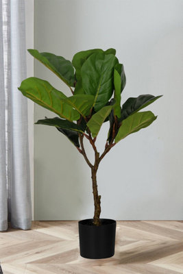 EGLO Yubetsu Artificial Fig Plant With Black Plastic Pot | DIY at B&Q