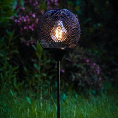 EGLO Z Solar Black Steel Mesh LED Table Lamp | DIY at B&Q