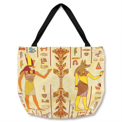 Egyptian Gods & Ancient Egyptian Hieroglyphs Tote bat Designer Style