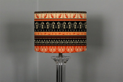 Egyptian Heiroglyphs in Orange & Black (Ceiling & Lamp Shade) / 45cm x ...