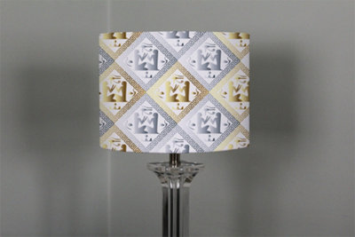 Egyptian Hieroglyphs in Gold & Silver (Ceiling & Lamp Shade) / 25cm x ...