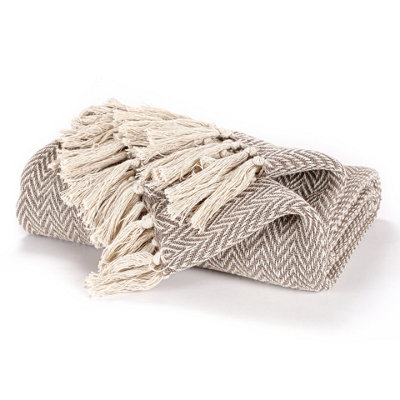 EHC Cotton Handwoven Reversible Single Sofa Throw Arm Chair Cover 125 x ...