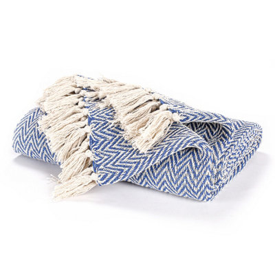 Buy EHC Cotton Handwoven Reversible Single Sofa Throw Arm Chair Cover ...