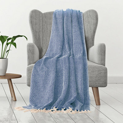 EHC Cotton Handwoven Reversible Single Sofa Throw Arm Chair Cover 125 x ...