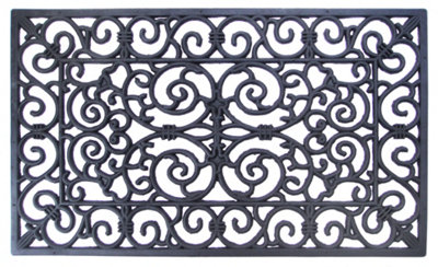 EHC Heavy Duty Wrought Effect Anti Slip Large Rectangular Rubber ...