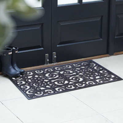 EHC Heavy Duty Wrought Effect Anti Slip Large Rectangular Rubber ...