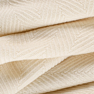 EHC Herringbone Lightweight Soft Warm Wool Feel Acrylic Throws for Sofa ...