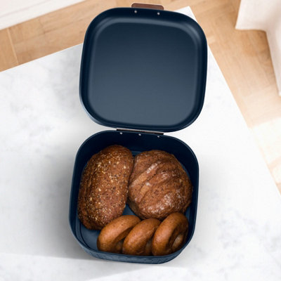 EHC Large Metal Bread Box Bin, Kitchen Storage Box For Countertop With ...