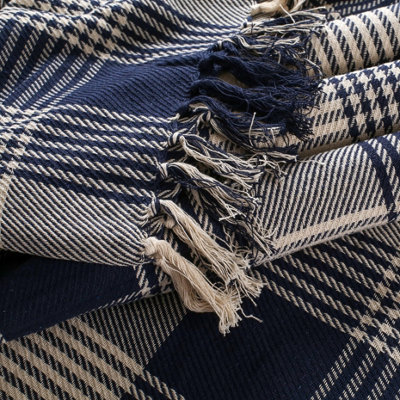 EHC Premium Reversible 100% Cotton Large 150 x 200 cm Tartan Throws for ...