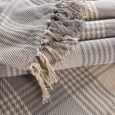EHC Premium Reversible 100% Cotton Large 225 x 250 cm Tartan Throws for ...
