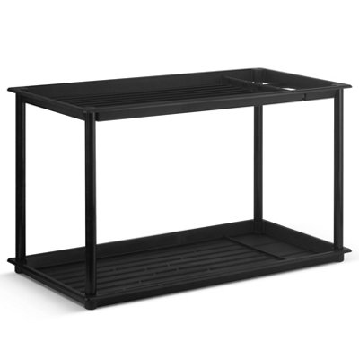 EHC Shoe Rack Organiser 2 Tier, Multi-Purpose Wellies Boot Tray With ...