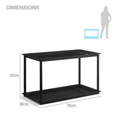 EHC Shoe Rack Organiser 2 Tier, Multi-Purpose Wellies Boot Tray With ...