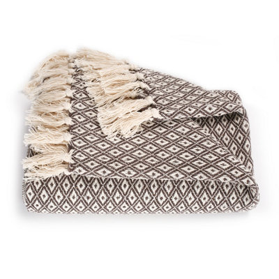 EHC Super Soft Cotton Large Throw Covers Upto 2-Seater Sofa or Double ...