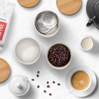 EHC Tea, Coffee, Sugar, Canister Set, Set of 3 Stackable Airtight Food ...