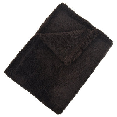 EHC Teddy Super Soft Fleece Throw Thermal Sofa Blanket 130 x 170 cm ...