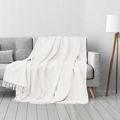 Ivory Sofa Throws | Baci Living Room