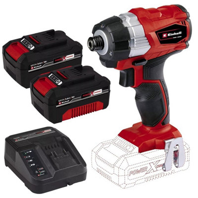 Einhell 18V Cordless Brushless Impact Driver Drill TE-CI 18 LI BL PXC - 2x 4Ah | DIY at B&Q