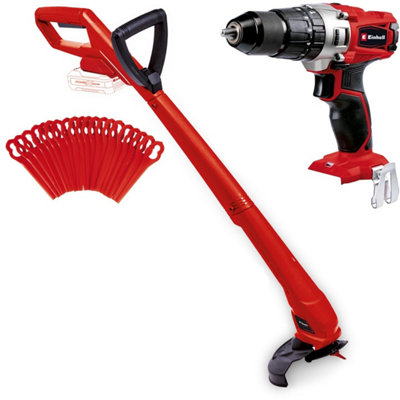 Einhell 18v Cordless Grass Strimmer Lawn Trimmer + Combi Drill | £74.99 ...
