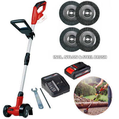 Einhell 18v Cordless Patio Grout Cleaner Brush Power X Change GE-C 4 ...