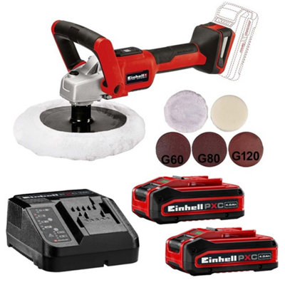 Einhell 18V Cordless Rotary Car Polisher Sander 180mm 18V PXC CE-CP 18/ ...
