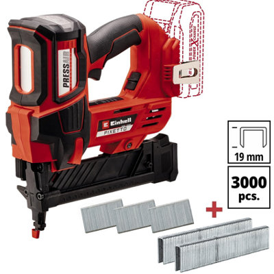 Einhell 18v Cordless Stapler Gun Tacker FIXETTO 18/38 S 18GA + 3500 Staples
