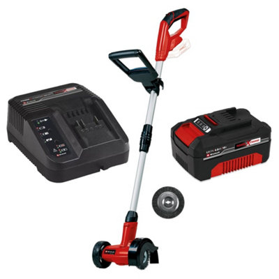 Einhell 18v Cordless Wire Brush Patio Cleaner Weed Moss Grout +4AH ...