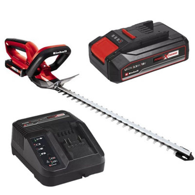 Einhell 18v PXC Cordless Hedge Trimmer Cutter 46cm + 2.5AH Charging Kit