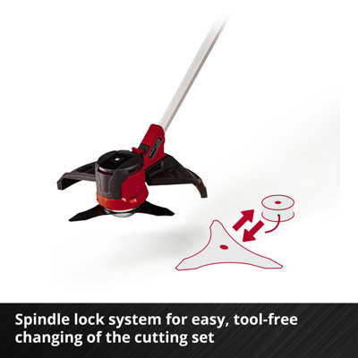 Einhell 25cm Cordless Brushcutter 36V With Carrying Harness Metal Blade ...