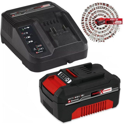 Einhell 3433630 36v Cordless Leaf Blower Vacuum PXC + X2 4AH Battery Kit