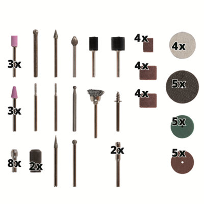 Einhell 61pc Rotary Multi-Tool Accessory Set | DIY at B&Q