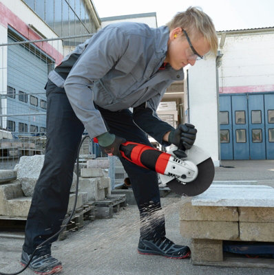 Einhell Angle Grinder 230mm Width Powerful 2000W With Softstart- Anti Vibration SoftGrip With 3 ...