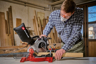 Einhell 210mm double bevel sliding mitre saw store