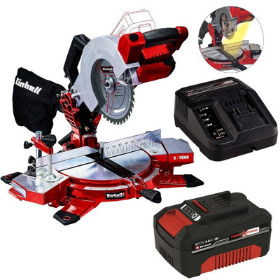 Einhell Cordless 18v Mitre Saw 210mm Power X-Change TE-MS 18/210 1 x ...