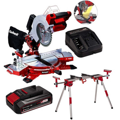 Einhell Cordless 18v Mitre Saw 210mm X-Change 18/210 1x2.5ah Battery ...