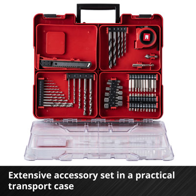 Einhell Cordless Combi Drill Set 40Nm 18V With Battery Charger And 64 ...