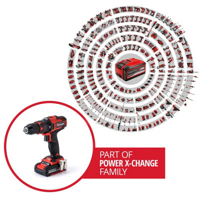 Einhell Cordless Combi Drill Set 40Nm 18V With Battery Charger And 64 ...