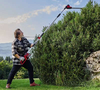 Einhell cordless long reach hedge trimmer store