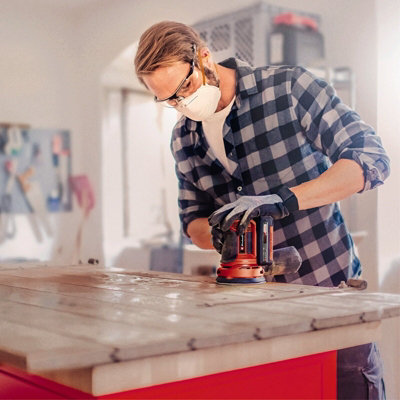 Einhell Cordless Random Orbital Sander 18V Power X Change Includes Hook Loop Sanding Sheet Dust Port TE