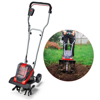 Einhell Cordless Twin 18v/36v Tiller Cultivator Rotavator +X2 2.5AH ...