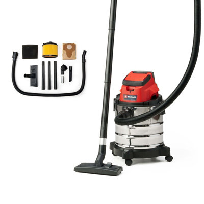 Einhell Cordless Wet And Dry Vacuum Cleaner 20L Tank With Castor Wheels ...