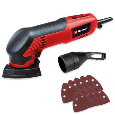 Einhell Delta Sander 93mm TC-DS 20 E With 9x Sanding Sheets K60 K120 ...